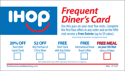 Frequent Diner BCS Card (Stock) [47-237-S] - $46.50 : IHOP, Local Store ...